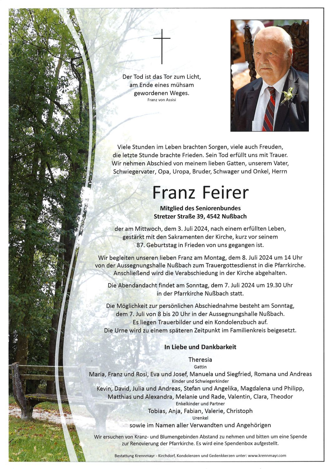 Todesfall Franz Feirer